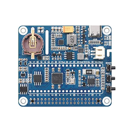 Coolwell Power Management HAT for Raspberry Pi Series Board, Onboard RTC & Buck-Boost DC Chip,Supports Charging and Power Output at The Same Time