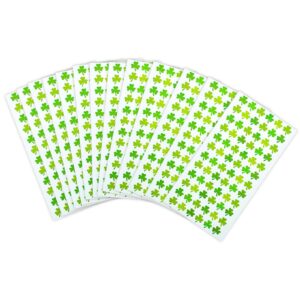 st patricks day stickers,1440 pcs shamrock stickers,lucky irish green clover stickers for st. patrick's day party decorations,cards,gift bags,craft,self adhesive seals for envelope box bag