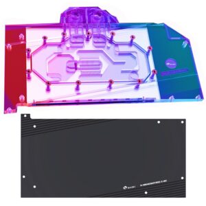 bykski gpu waterblock - for msi rtx 4090 suprim x & gaming x trio, pc gpu water liquid cooling block cooler with metal backplate (5v 3-pin a-rgb led)