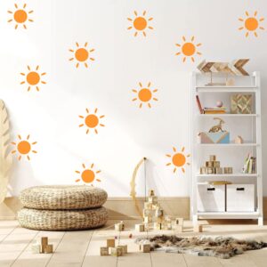 cute sun wall decals sunshine sticker girls and boys room wall stickers crib wall decor nursery wall decor playroom wall art y48 (design 2, dark yellow)