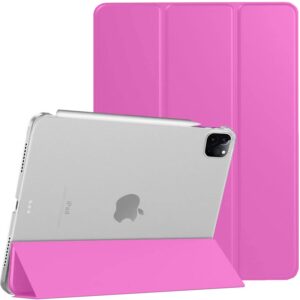 durasafe cases for ipad pro 12.9 6 5 4 gen 2022 2021 2020 [ipad 12.9 inch 6th 5th 4th ] a2436 a2764 a2437 a2766 a2378 a2461 a2379 a2462 a2229 a2069 a2233 hard smart pc translucent back cover - pink