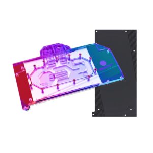 copper gpu water cooling block gpu waterblock graphics card water cooling block for msi geforce rtx 4090 suprim gaming (5v argb rbw aura effect led lights gpu block with backplate)