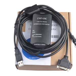 1747-UIC Programming Cable for AB PLC SLC5/01/02/03/05 and Micrologix 1000 Series, USB to DH485/RS485/RS232, for Allen Bradley 1747-UIC Repalcement