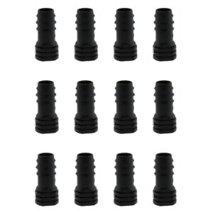 e-outstanding 12pcs irrigation fittings end plugs pom plastic end plugs for 1/2inch drip tubing compatible drip sprinkler systems, black 16mm