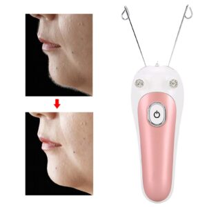 Watris Veiyi Electric Facial Threading Hair Removal for Women, Threading Hair Removal Epilator for Women, Threading Face Epilator for Fine Hairs on Face, Chin, Upper Lip, Arms, Legs(Pink)