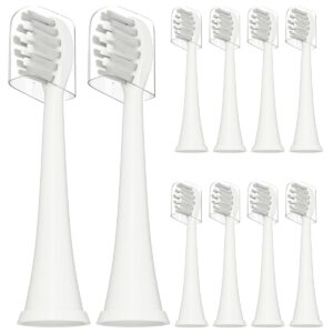 replacement toothbrush heads compatible with tao clean electric toothbrush heads, w shape design planted with nylon bristle