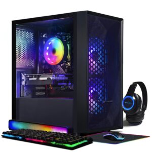 stgaubron gaming pc, geforce gtx 1660 super 6g, intel core i3-10100f up to 4.3g, 16g ddr4, 1t ssd, wifi, bt 5.0, rgb fan x 3, rgb mouse pad, rgb bt sound bar, rgb bt gaming mic, windows 11 home