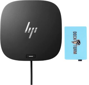 hp usb-c essential dock g5 bundle with docztorm usb hub (8 in 1 adapter for usb-c and thunderbolt-enabled laptops, notebooks and pcs - single cable for charging, networking, or data transfers)