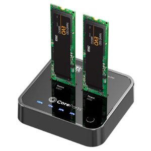 coreparts usb3.2 type c (10gbps) sata m.2 ssd cloner docking , w126611628 (m.2 ssd cloner docking station for m.2 sata to m.2 sata with clone function- box includes usb-c cable,)