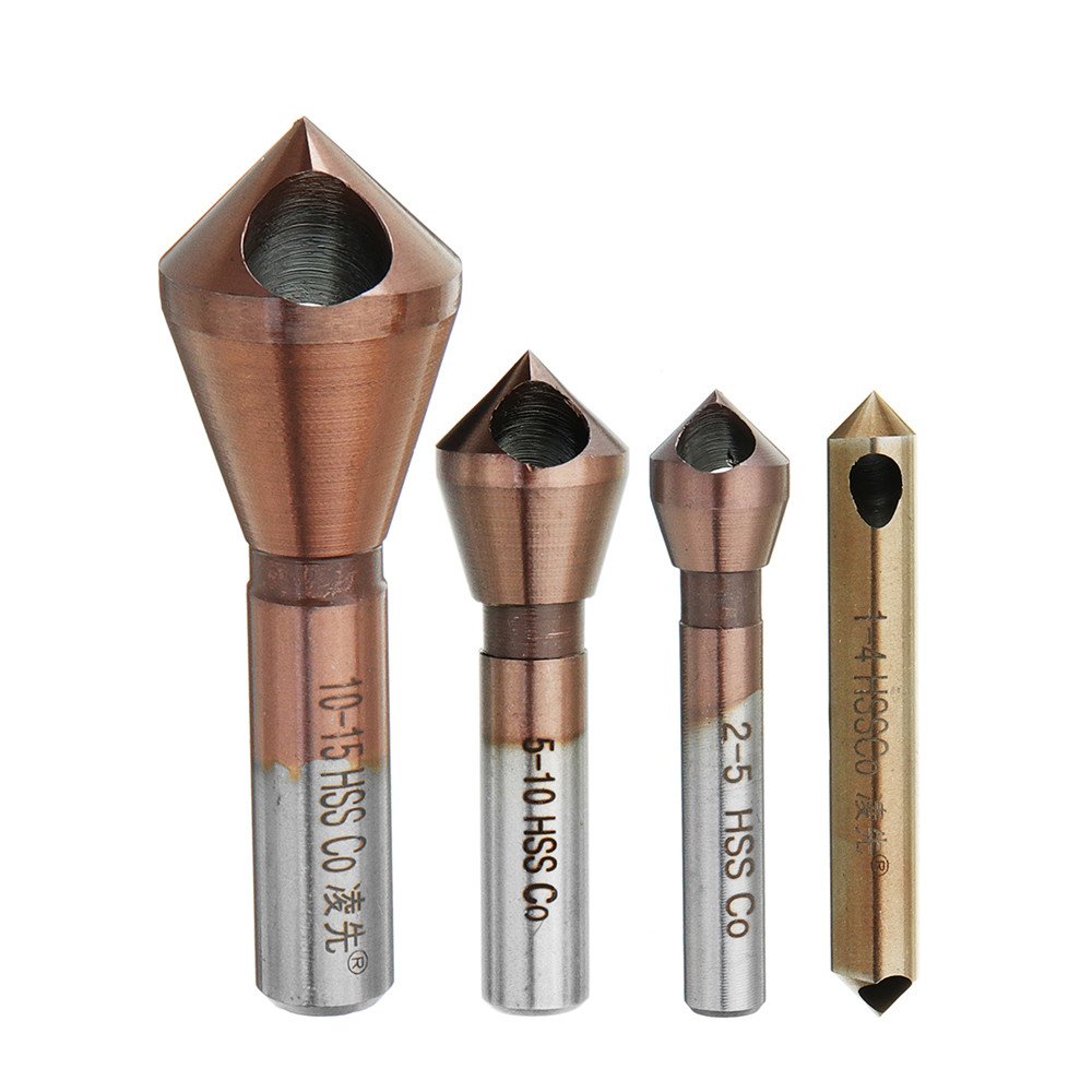 MTSAS M35 Cobalt Countersink Drill Bit 1-4/2-5/5-10/10-15mm Deburring Chamfer Drill Bit (2-5mm)