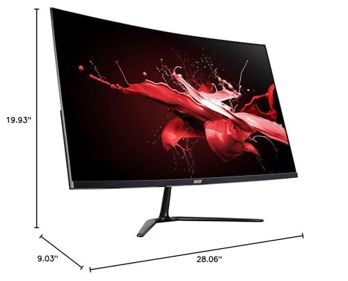 Acer ED320QR Sbiipx 31.5" FHD 1920 x 1080 165Hz 1ms GTG Curved VA HD LED FreeSync Gaming Monitor, 1 x Display Port + 2 x HDMI Ports - BROAG USB Extension Cable