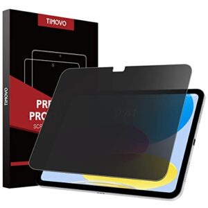 timovo privacy screen protector compatible with ipad 10th generation 2022, anti-spy film guard tempered glass protective film for ipad 10.9 inch 2022, anti-fingerprint, anti-scratch, 1 pack