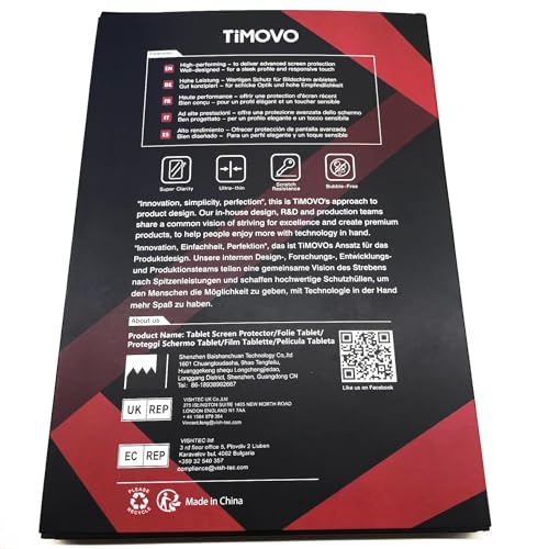 TiMOVO Privacy Screen Protector Compatible with iPad 10th Generation 2022, Anti-Spy Film Guard Tempered Glass Protective Film for iPad 10.9 Inch 2022, Anti-Fingerprint, Anti-Scratch, 1 Pack