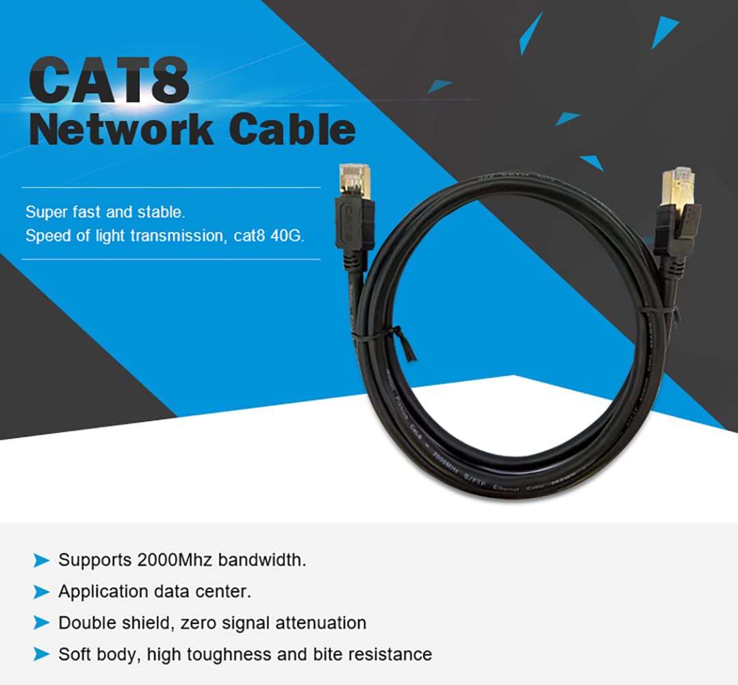 2.5GBase-T PCIe 3.1 Network Adapter with Intel I225-V+3ft Cat8 Ethernet Cable 2500/1000/100Mbps PCI Express Gigabit Ethernet Card RJ45 LAN Controller for Windows 10/11 with Low Profile Bracket