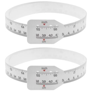 aylifu plastic baby head circumference tape, white baby head circumference measuring ruler, arm circumference pp baby, child head circumference ruler 60cm 24 inches long (2 pcs)