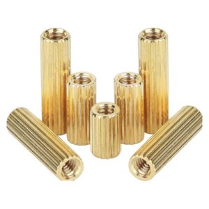 kovnovi m2x3-34 300pcs double-pass copper cylinder circular knurling bolts brass pillar (size : 28mm, color : m2)