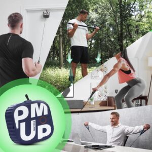 UNITREE PUMP Pro Motor Powed All-in-one Smart Pocket Gym, 4.4-44lbs Resistance,Eccentric and Concentric Available, Arcade Style Games, One for All Training Demands, App Assist (Orange£©