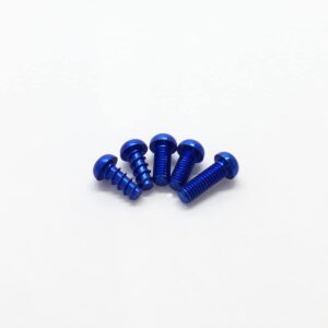 hedgehog studio abu duralumin screw set 5-5-7-7-8 (for body cover) for zenon series (sapphire blue)