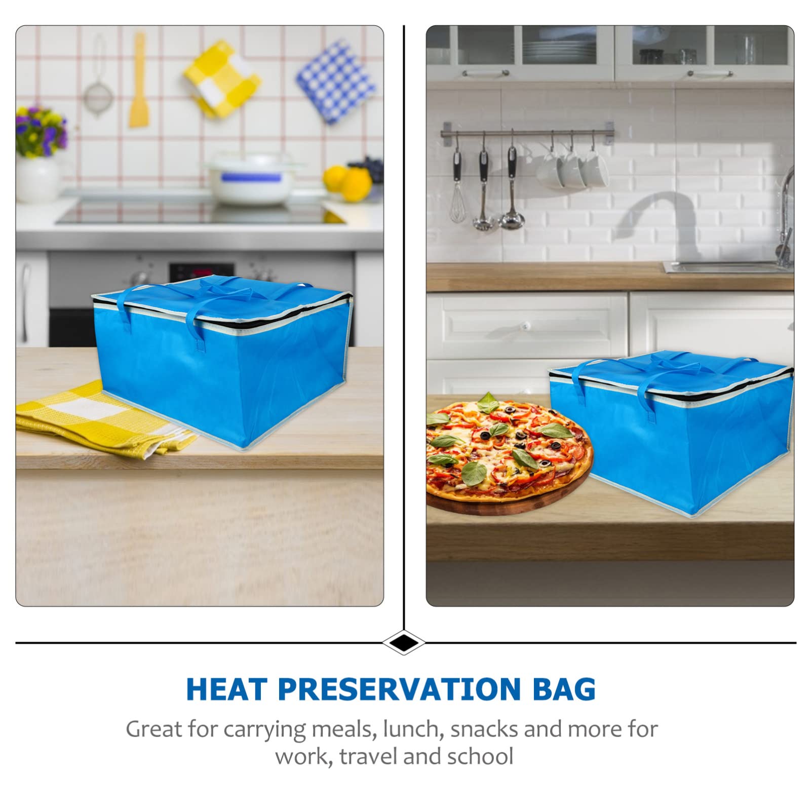 KICHOUSE Catering Bag Insulation Food Warmers for Parties Thermal Insulated Food Carrier Insulated Grocery Insulated Catering Supplies Thermal Takeaway Aluminum Pizza Catering