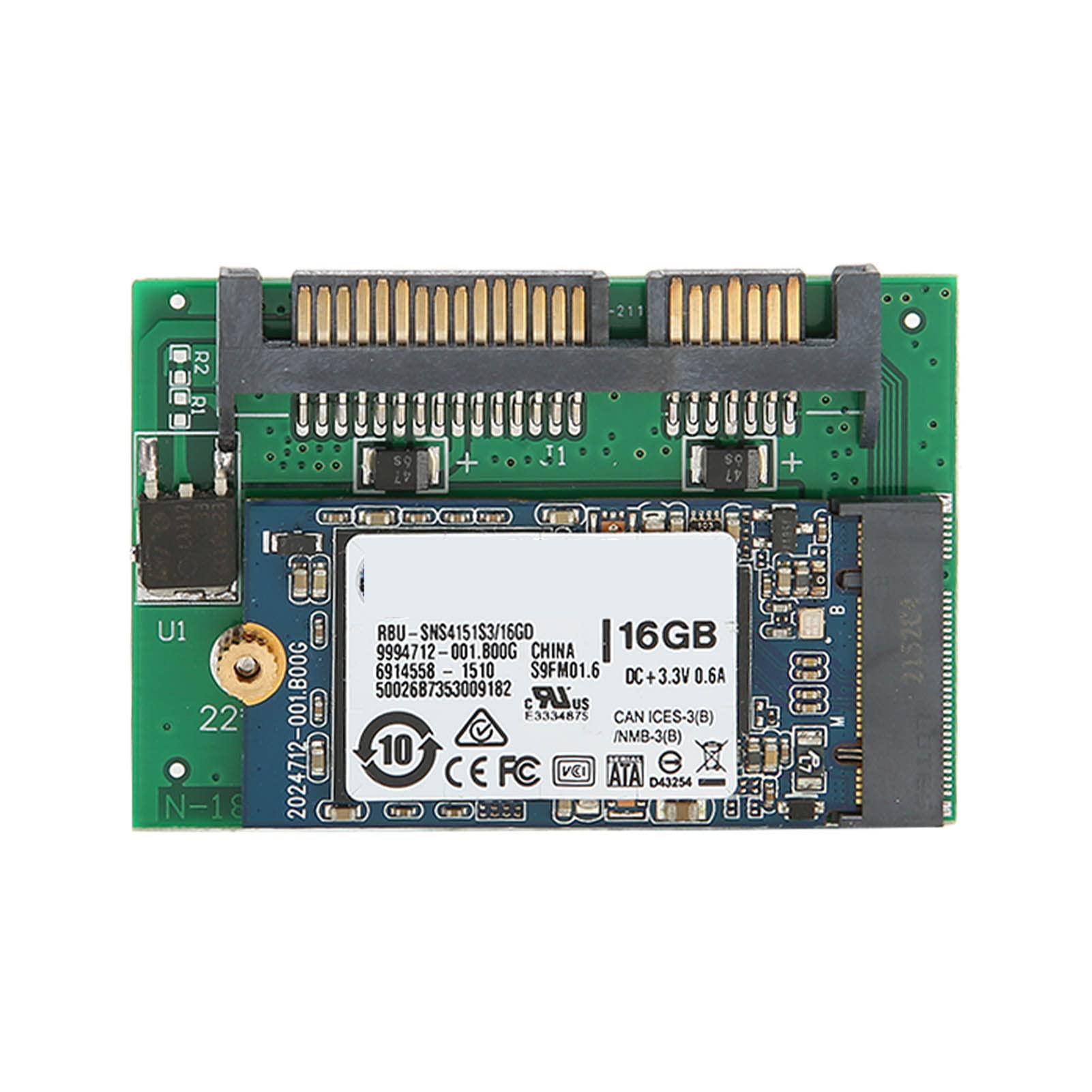 SATA Adapter Card M.2SSD, M.2 Hard Drive Performance, 2 in 1 High Capacity Computer Accessories, Plug and Play(16GB)