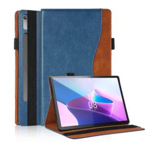 tipoyoroo case for lenovo tab p11 pro 11.2" 2nd gen 2022 (tb-138fc/tb-132fu) bussiness premium pu leather stand folding folio cover for lenovo pad pro 2022 modle shell cover 11.2 inch -navy blue