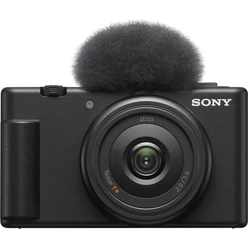 Sony ZV-1F Vlog Camera for Content Creators and Vloggers (Black) Bundle with Advanced Accessories | ZV1F/B