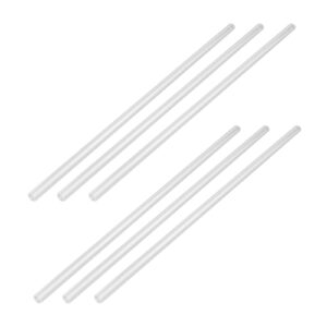 oedema 6pcs clear rigid tubing plastic test tubes round tube 0.31"×0.24"×11.8"