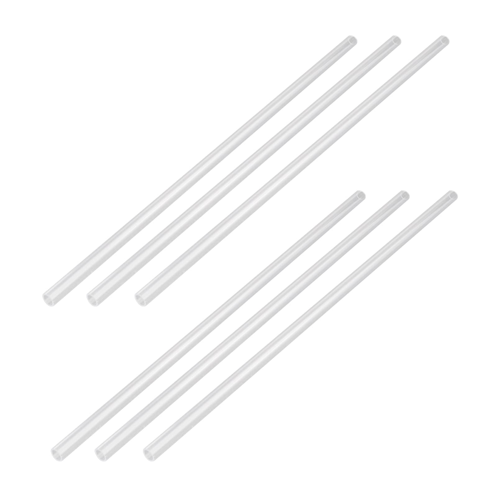 Oedema 6PCS Clear Rigid Tubing Plastic Test Tubes Round Tube 0.31"×0.24"×11.8"