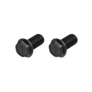 metallixity flanged hex head bolts (m8x16mm) 2pcs, hexagon bolt fully thread screw - for house construction hardware fasteners