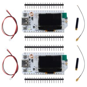 diymall 915mhz esp32 lora v3 development board sx1262 0.96 inch oled display wifi+ble lora kit with lora antenna for arduino iot smart home (2sets)