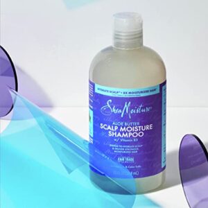 SheaMoisture Scalp Moisture Shampoo Aloe Butter & Vitamin B3 Hair Care with a Boost of Hydration To Hydrate Scalp + Moisturized Hair 13 oz