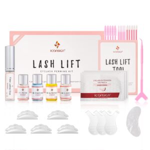 iconsign lash lift kit(2nd generation), professional semi-permanent curling eyelash perm kit suitable for salon & home use