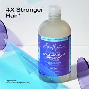 SheaMoisture Scalp Moisture Shampoo Aloe Butter & Vitamin B3 Hair Care with a Boost of Hydration To Hydrate Scalp + Moisturized Hair 13 oz