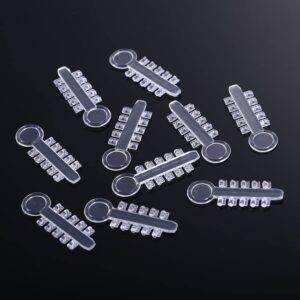 200pcs Dental Orthodontic Rotation Wedges Elastic Rubber Bands Brace Ligature Rotary Torsion Pad 20 Sticks/Bag (Clear)