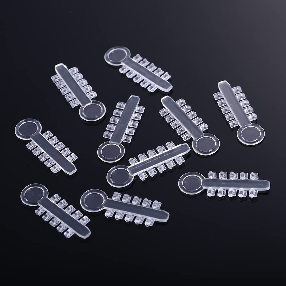 200pcs Dental Orthodontic Rotation Wedges Elastic Rubber Bands Brace Ligature Rotary Torsion Pad 20 Sticks/Bag (Clear)