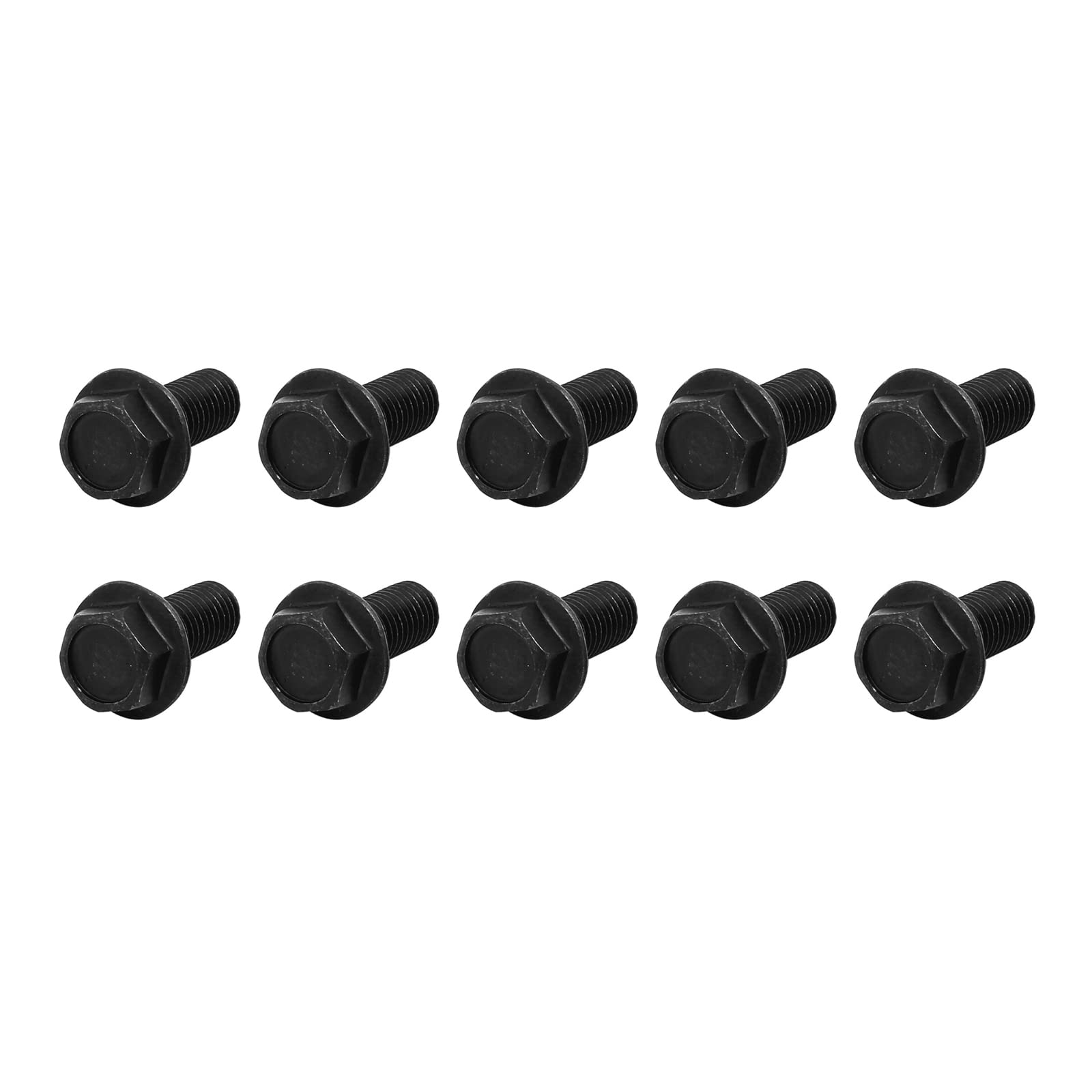 METALLIXITY Flanged Hex Head Bolts (M7x17mm) 12pcs, Left Hand Hexagon Bolt Reverse Thread Screw - for House Construction Machine Fasteners