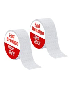 brozigo reflective tape 2-pack 1 inch x16.5ft reflective tape for safety warning, reflector tape outdoor waterproof for clothing, white