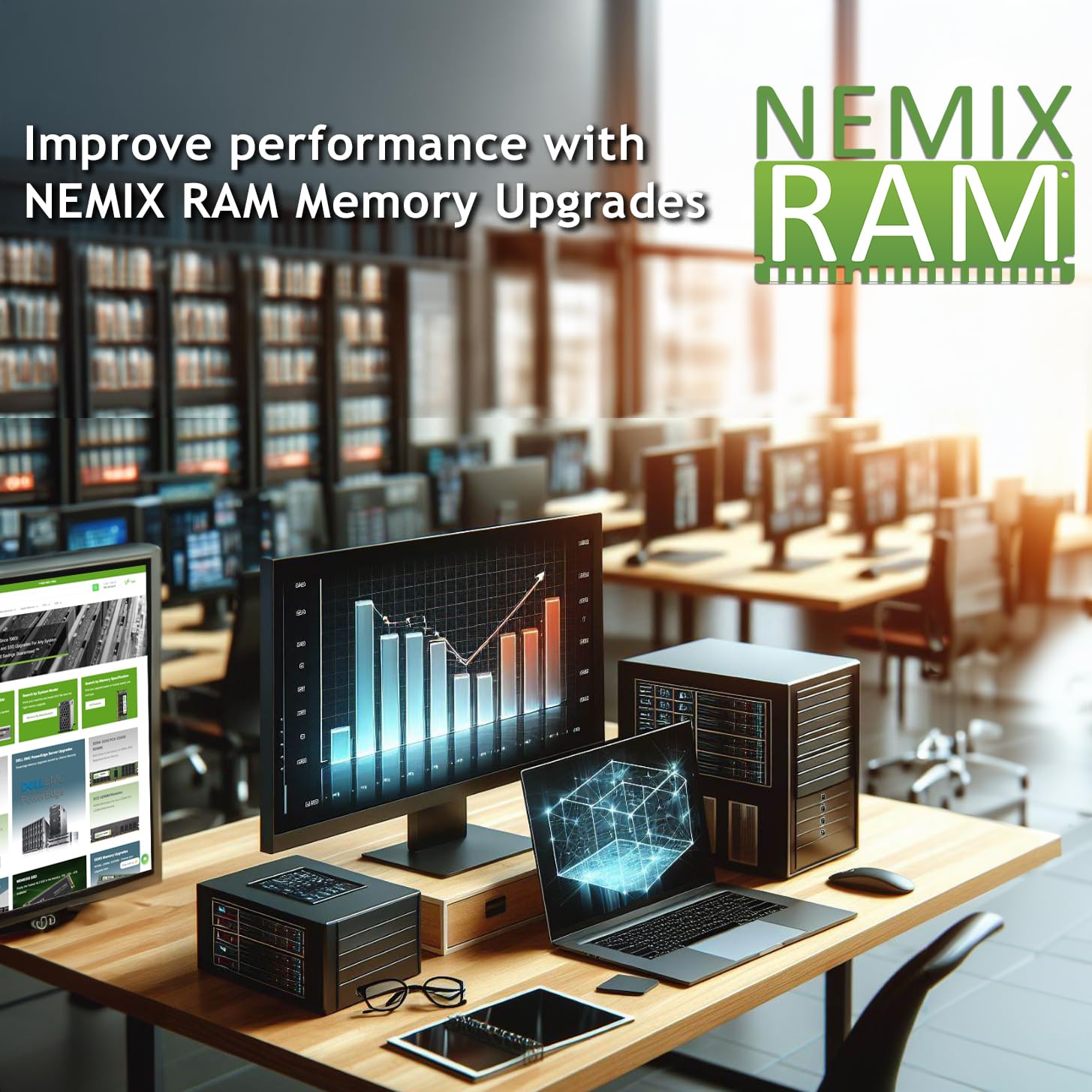 NEMIX RAM 128GB (8X16GB) DDR4 3200MHZ PC4-25600 2Rx8 1.2V 288-PIN Non-ECC Unbuffered UDIMM Desktop PC Memory KIT