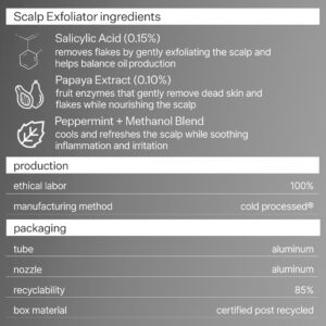 ACT+ ACRE Scalp Exfoliator, Cold Processed BHA Salicylic Acid, Plant Based, Relief for Dry Itchy Scalp, Exfoliating Mask for Oily Hair, 2 Fluid Ounces