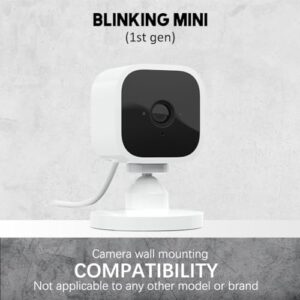 Blink Mini Camera Adhesive Wall Mount Bracket, Strong Adhesive Durable Camera Mount Holder for Blink Mini Indoor Camera, No Drill, No Screws, Decorate Damage-Free, Easy to Install (2 Pack)