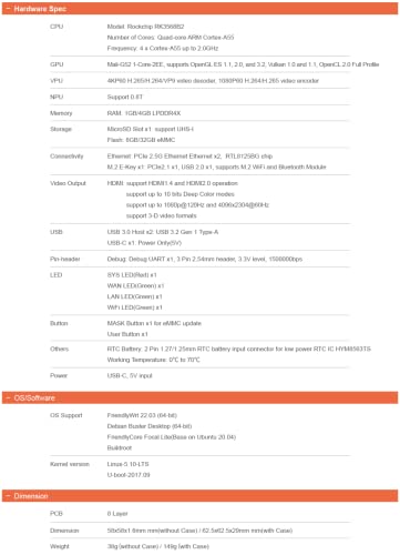 youyeetoo NanoPi R5C Mini Router with Metal Case, RK3568 Development Board, 4GB LPDDR4X 32GB eMMC, 0.8TOPS NPU, Support OpenWrt Docker, Two Ethernet Ports, M.2, HDMI 2.0 (Without M.2 Wi-Fi Module)