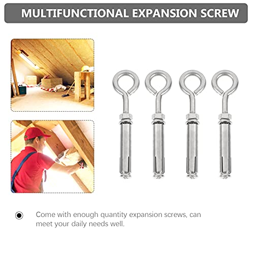 VILLCASE 4pcs Stainless Steel Expansion Screw Closed Stainless Expansion Closing Screw Manhole Cover net Expansion Screw Stainless Screws Screw Dedicated Stainless Expansion Screw