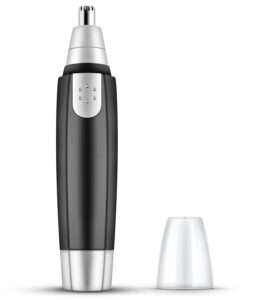 wootong painless ear and nose hair trimmer, electric nose hair shaver, portable facial hair clippers for men and women, battery-operated