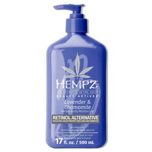 hempz body lotion - lavender & chamomile herbal limited edition daily moisturizing cream, shea butter, aloe, lavender extract body moisturizer - skin care products, hemp seed oil - 17 fl oz…