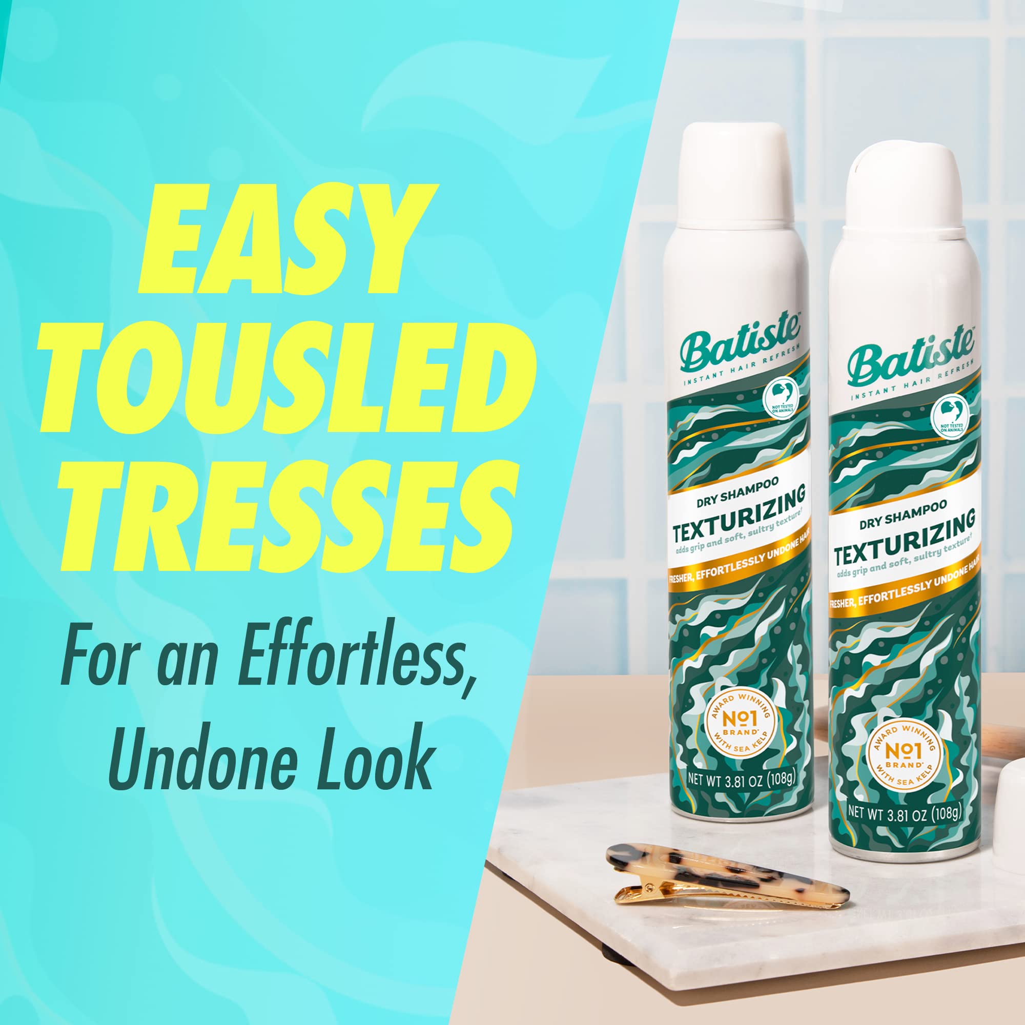 Batiste Texturizing Dry Shampoo, refresh and add grit and texture for beachy tousled hair 3.81OZ