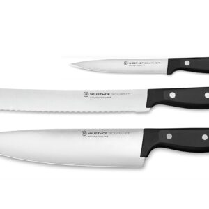 Wüsthof Gourmet 3-Piece Chef's Knife Set & 7-Slot In Drawer Knife Storage