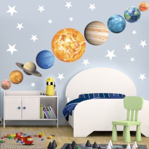 Glow in The Dark Stars for Planets Solar System Wall Stickers Ceiling Stickers Kids Christmas Birthday Gift for Girls and Boys