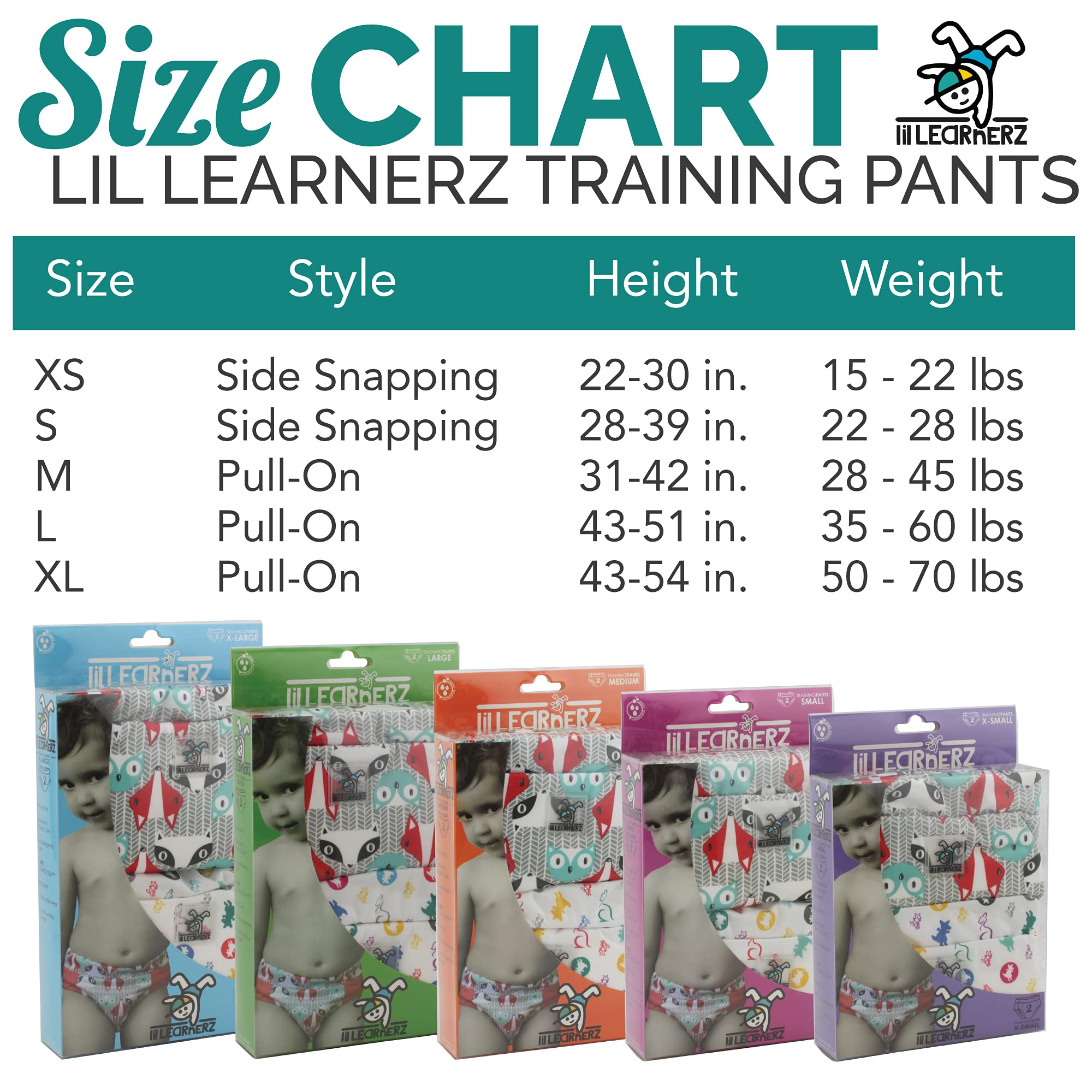 Kanga Care Lil Learnerz Reusable Toilet Training Pants (Large - Quinn & Peacock)