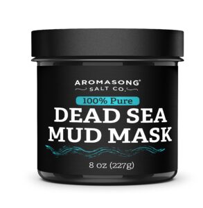 aromasong 100% pure dead sea mud mask for face - cleansing natural skin care for women and men