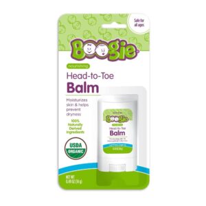 baby balm stick by the makers of boogie wipes, moisturizes and soothes from head to toe, hypoallergenic, naturally derived, 0.49 oz, pack of 1